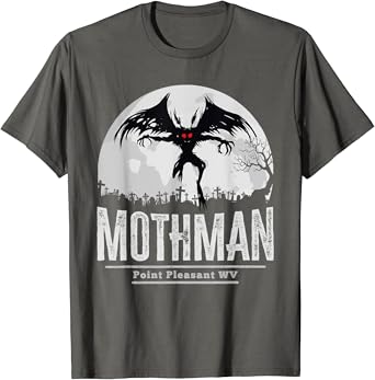 Amazon.com: Mothman Cryptid Point Pleasant cryptozoology Halloween T-Shirt : Clothing, Shoes ...